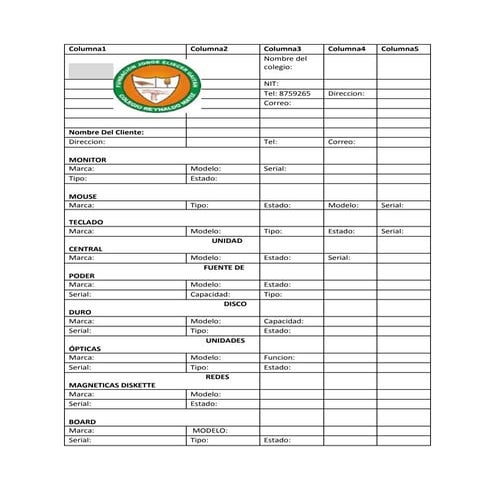 Ficha tecnica | DOCX | Computing | Technology & Computing