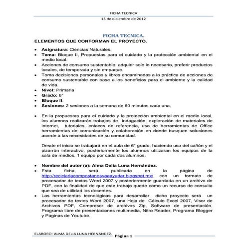 Ficha tecnica | DOCX