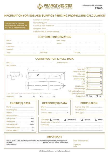 Calculation sheet FRANCE HELICES f039 b | PDF
