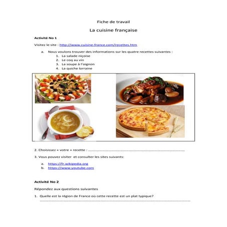 Les plats typiques français | PPTX