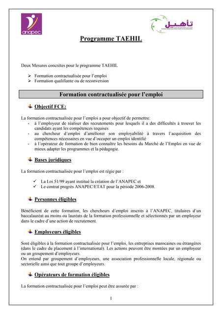 PDF Télécharger formulaire contrat anapec Gratuit PDF | PDFprof.com