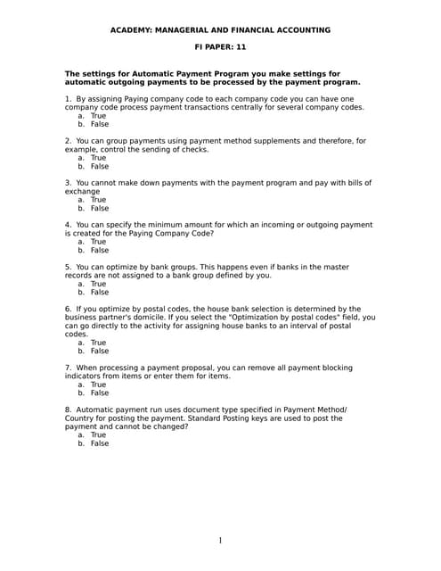 Fico interview questions set 3 | PDF
