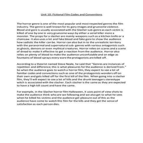 Fictional film codes and conventions | PDF