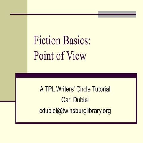 Fiction basics pov | PPT