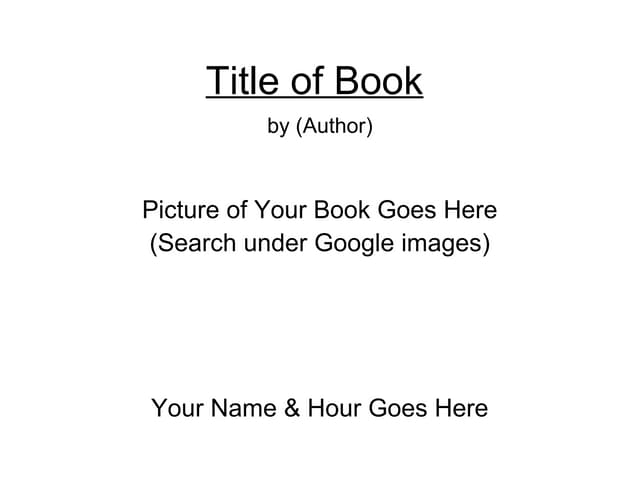 Book project template | PPTX