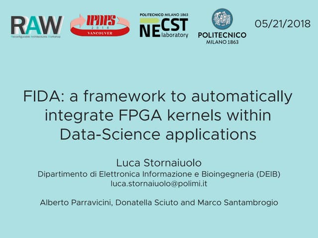 Fida A Framework To Automatically Integrate Fpga Kernels Within Data 7977