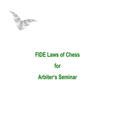 Fide laws 2009 | PPTX