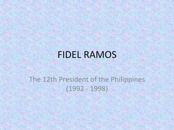 Q4 lesson 29 fidel ramos | PPTX