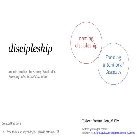 Catholic Discipleship and "Forming Intentional Disciples" | PPTX