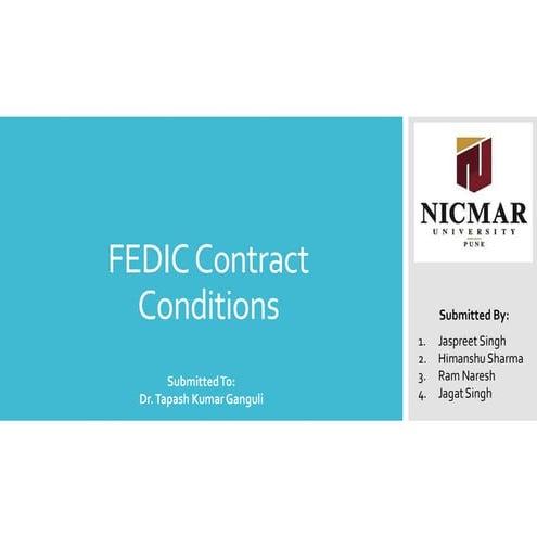 FIDIC Contracts Masterclass: Practical Guide to the 2017 Suite. | PDF