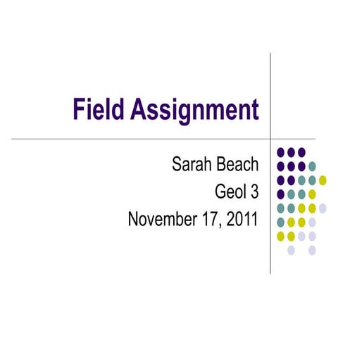 Field assignment | PPT