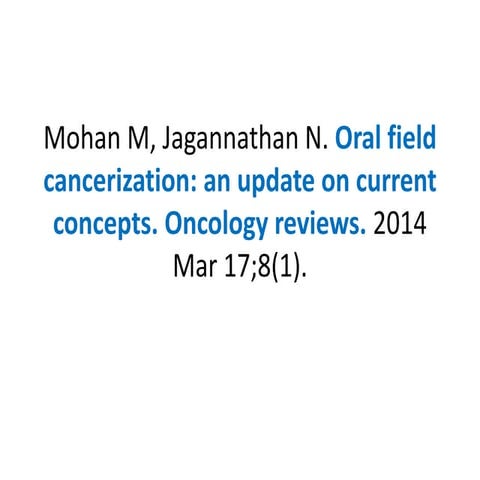 Field cancerization | PPTX