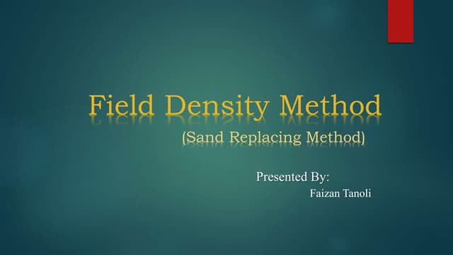 Field density test | PDF