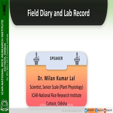 Field Diary and lab record, Importance.pdf
