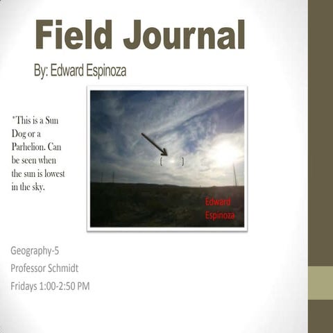 Field journal geo 5 | PPT