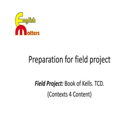 Field project book kells_em_25072016 | PDF