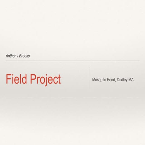 Field project (powerpoint) | PPTX