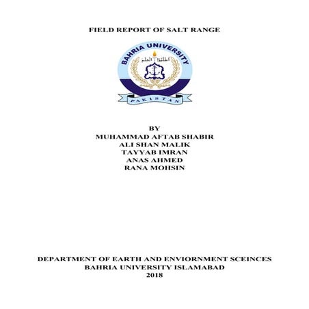 Field Report Salt Range | PDF