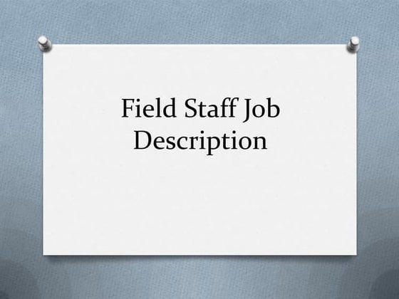 Staff establishment and job descriptions | PDF