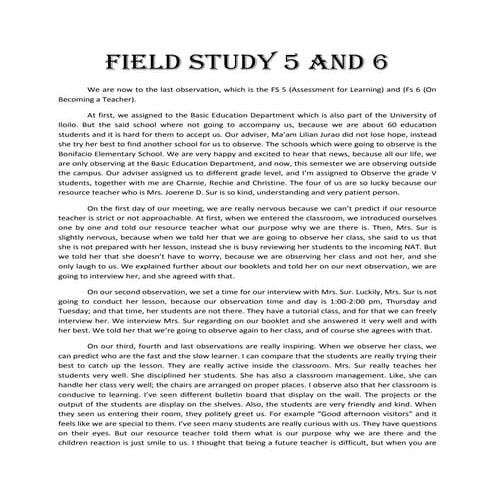 Field Study | DOCX