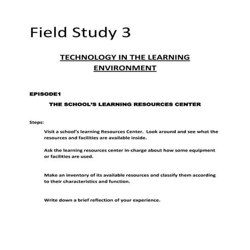 Field study 3 mhet | DOCX