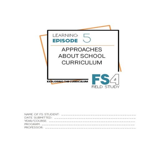 Field study 4 (Episode 5) | PDF