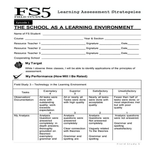 Field study 5 - 1 Format | DOCX