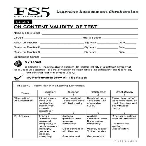 Field study 5 - 3 Format | DOCX