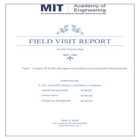 Field visit report | PDF