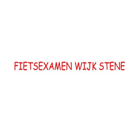 Fietsexamen Oostende (Stene) | PPT