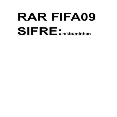 Fifa09 Sifre | DOC