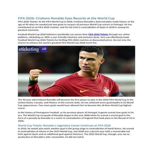 FIFA 2026 Cristiano Ronaldo Eyes Records at the World Cup.docx