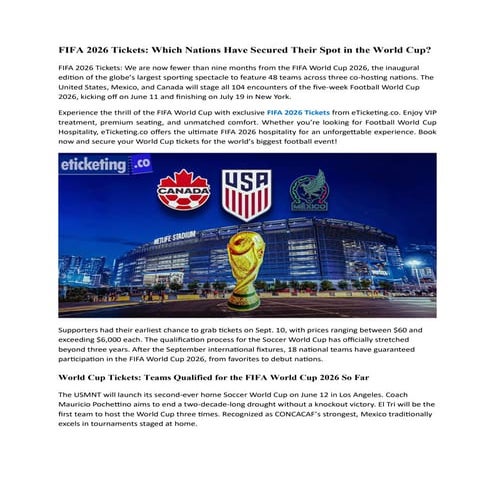 FIFA 2026 Tickets Which Nations Have Secured Their Spot in the World Cup.pdf