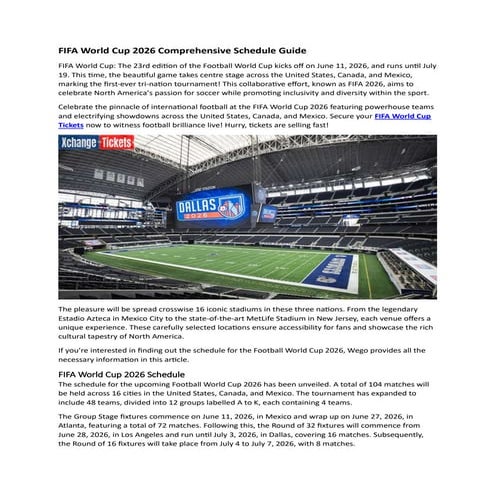 FIFA World Cup 2026 Comprehensive Schedule Guide.docx