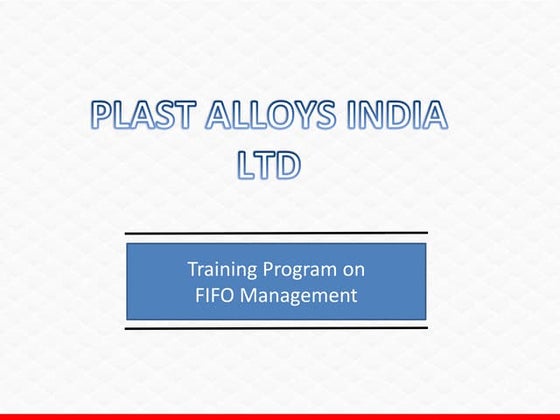 First in First out method (FIFO) | PPTX | Stocks and Bonds | Personal ...