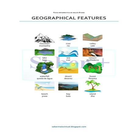 Ficha informativa_ Geographical features | PDF