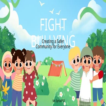 Learn About Bullying For Primary Students. | PPTX