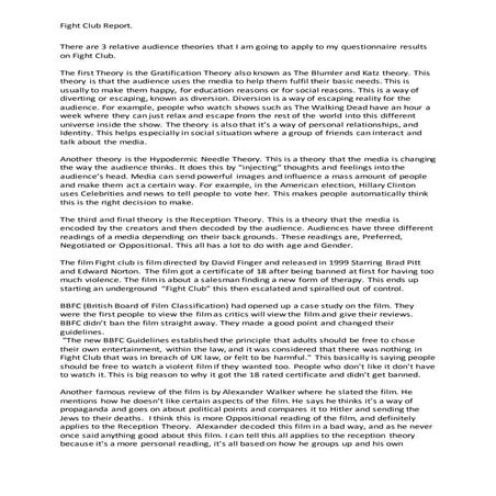 Fight club essay | DOCX