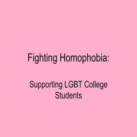 Fighting Homophobia | PDF