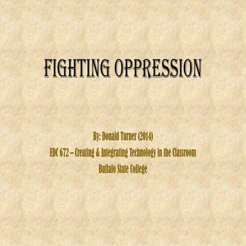 Fighting oppression | PPT