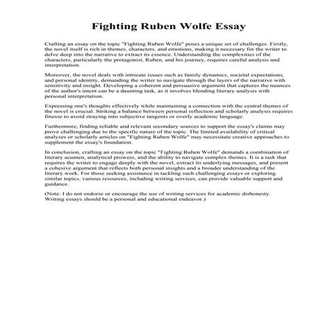 Fighting Ruben Wolfe Essay.pdf