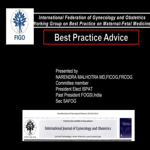 FIGO best practice recomendations | PPT