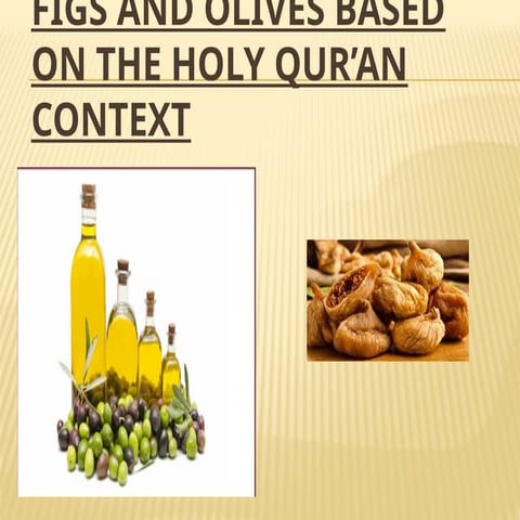 Figs and Olives Based on the Holy Qur’an Context | PPTX