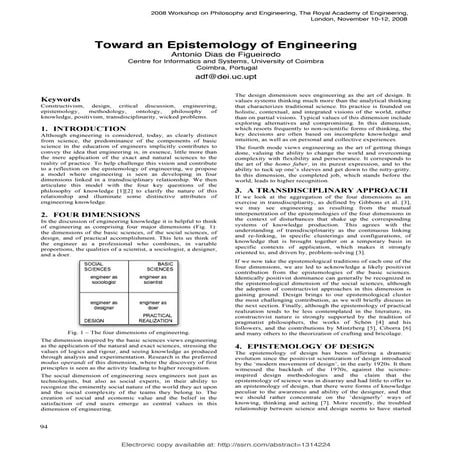 Toward an Epistemology of Engineering (text) | PDF