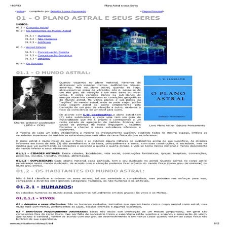 Figueiredo plano astral e seus seres | PDF