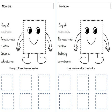 Página Para Colorear Cuadrada Para Preescolar