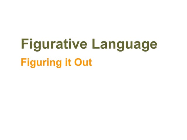 Figurative language power point | PPTX