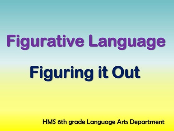 Figurative language power point | PPTX