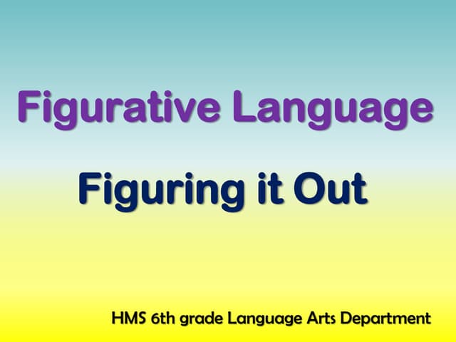 Figurative language power point | PPTX