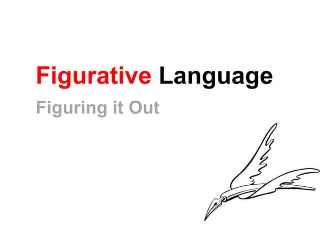 Literal and Figurative Language | PPTX